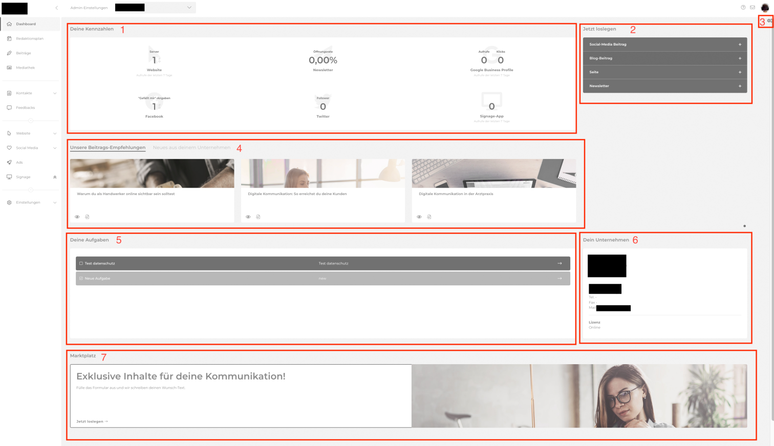 Dashboard - COCO by Schlütersche Service & Support